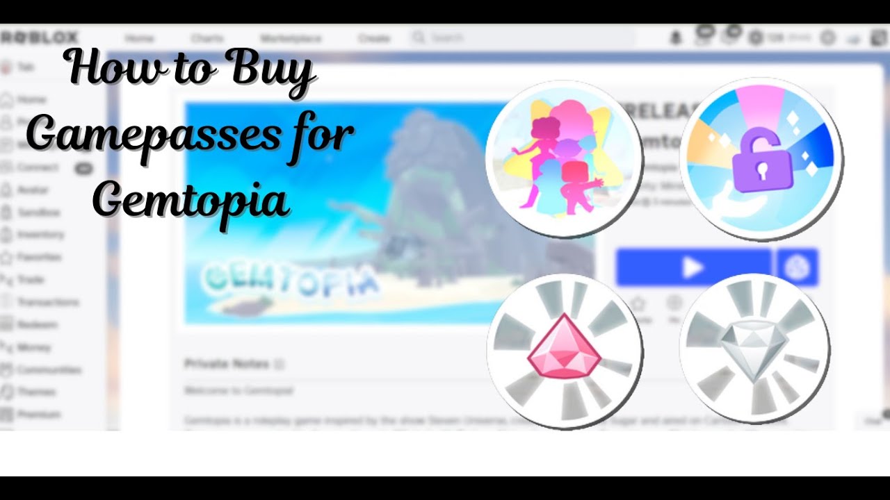 How to buy Gamepasses for Gemtopia! - YouTube