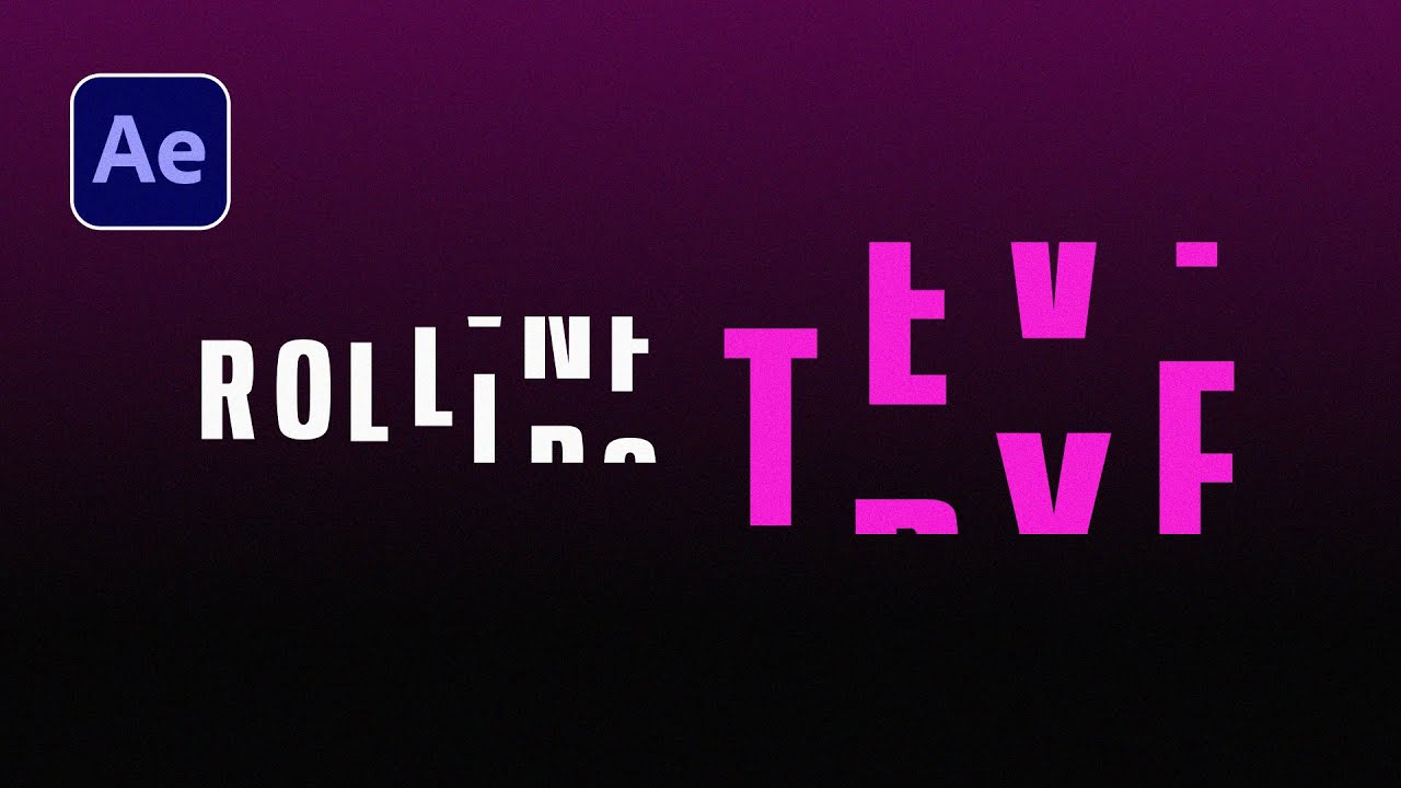 The Fastest Way To Create A Rolling Text Animation After Effects Tutorial Youtube 7375