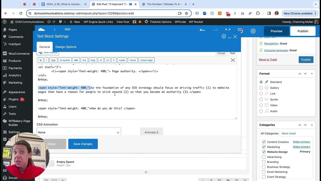 How to Fix Formatting Errors When Copy/Pasting Content Into Your Website - YouTube