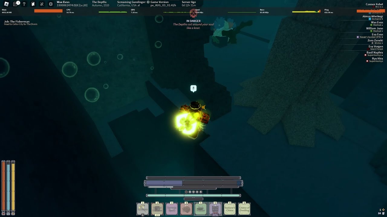 Wiping to a hacker after juking him into void (deepwoken) - YouTube