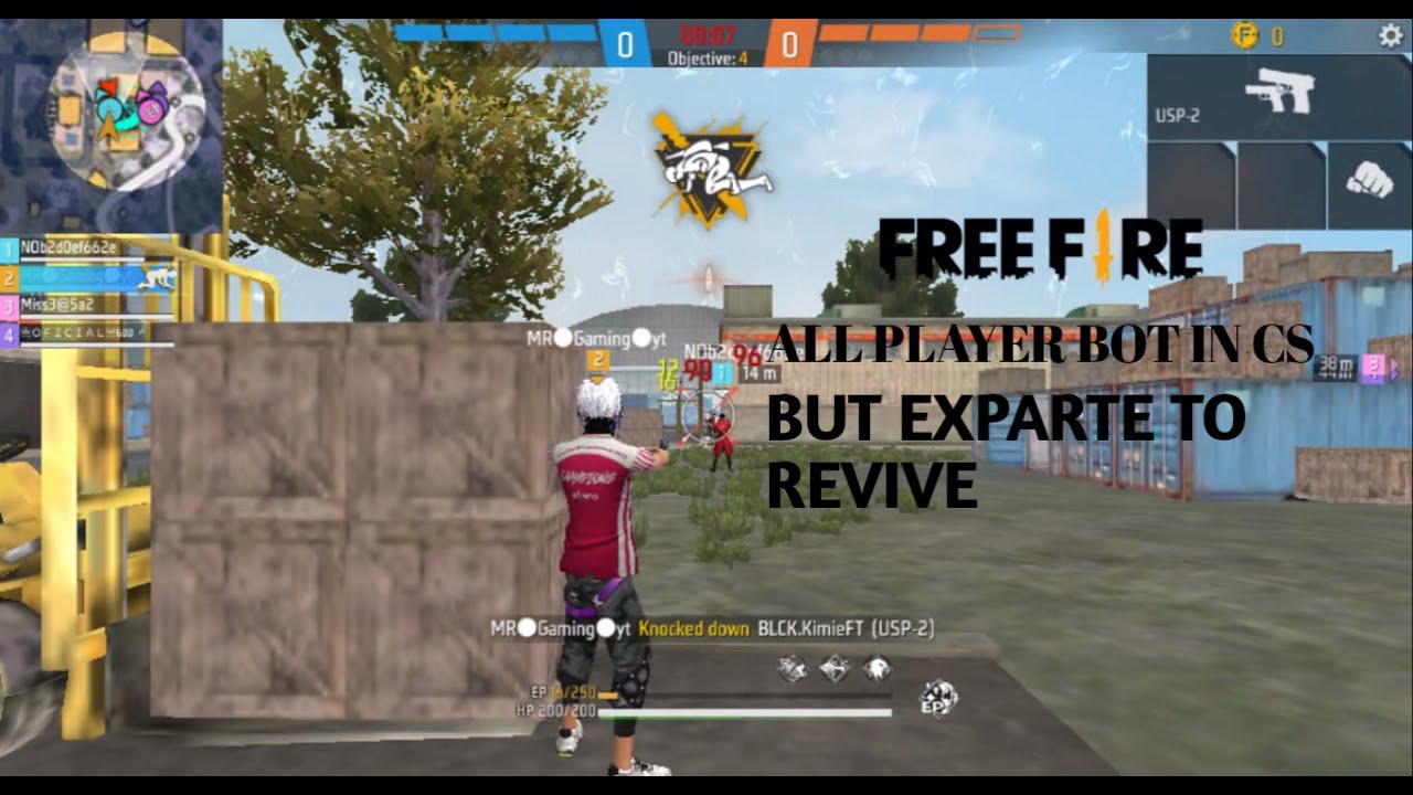 Free Fire cs gameplay in bot player - YouTube