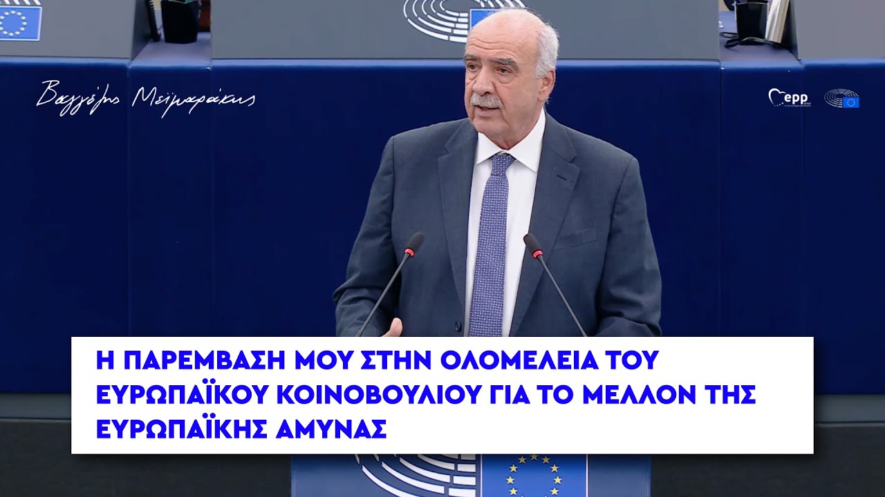 Παρέμβαση Βαγγέλη Μεϊμαράκη στην Ολομέλεια του ΕΚ για το μέλλον της ...
