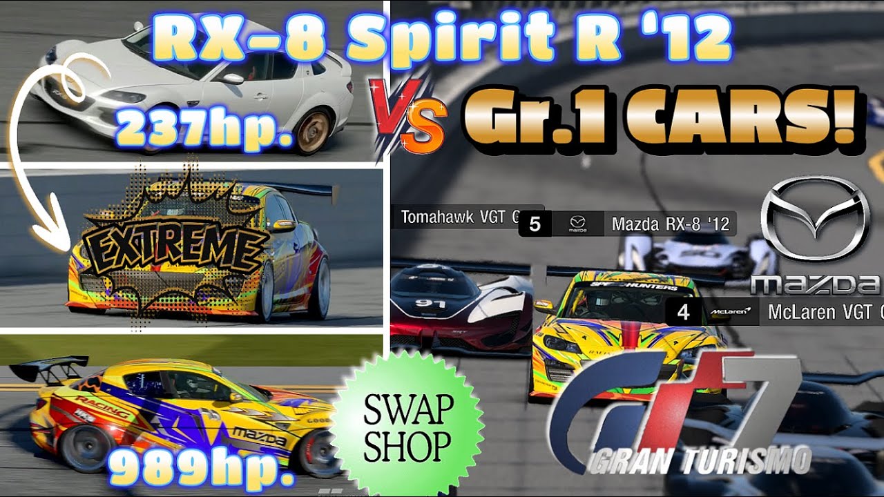 Gran Turismo 7 | 'NEW' Engine Swap to R26B-787B | Mazda RX-8 Spirit R ...