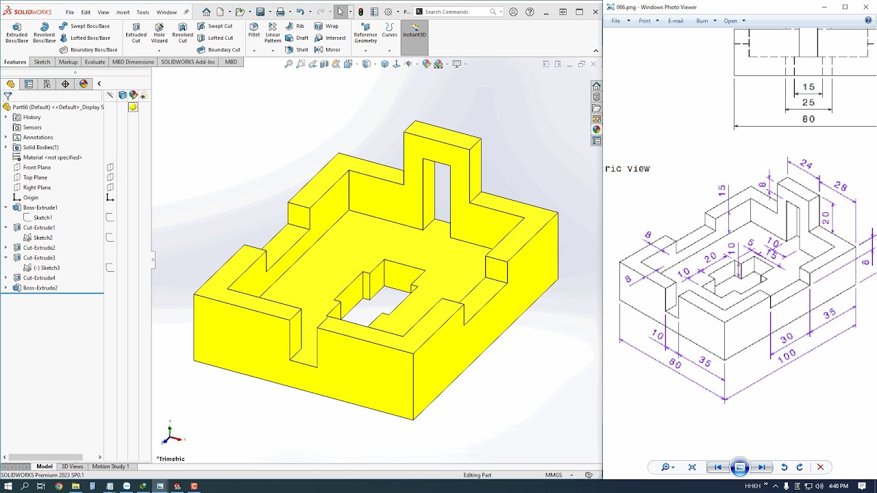 Giáo Trình SolidWorks 2023 | Thực Hành Vẽ 3D - Bài 066 - YouTube