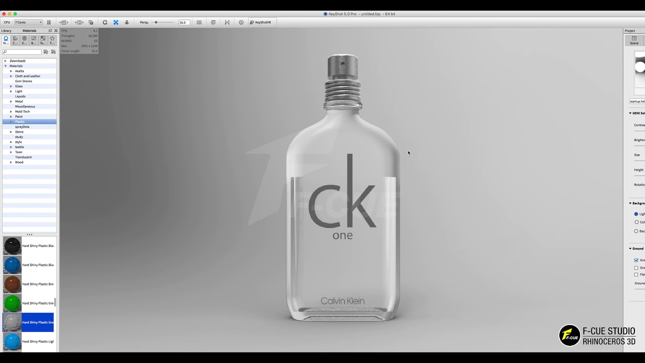 3D CAD rendering & design for the Ck one perfume bottle in Keyshot ...