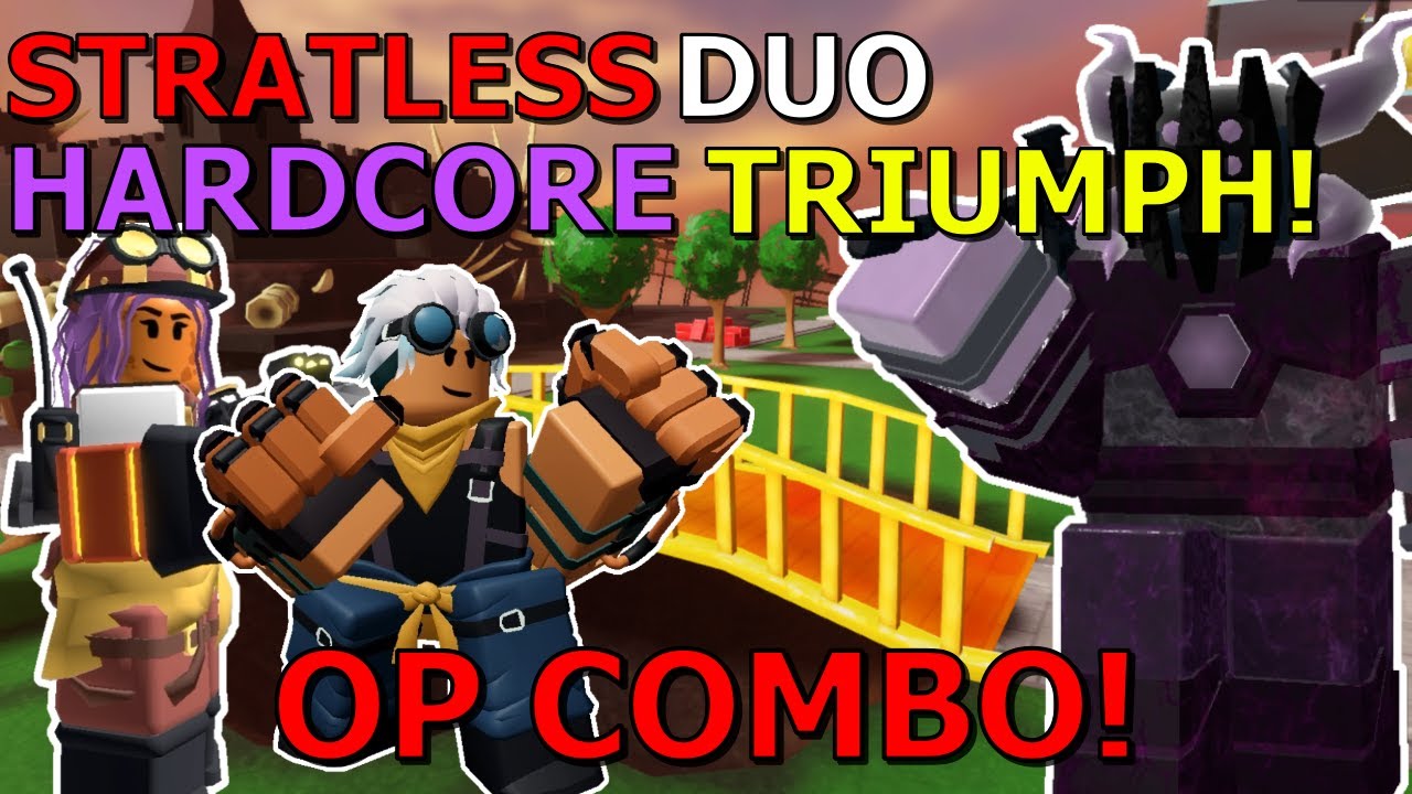 STRATLESS Duo Hardcore Triumph Using OP Brawler + Engi Combo! | Tower ...