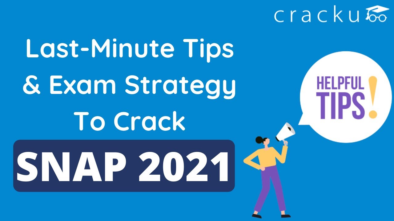Last-Minute Tips ⏰ For SNAP 2021 | Attempts & Exam Strategy - YouTube