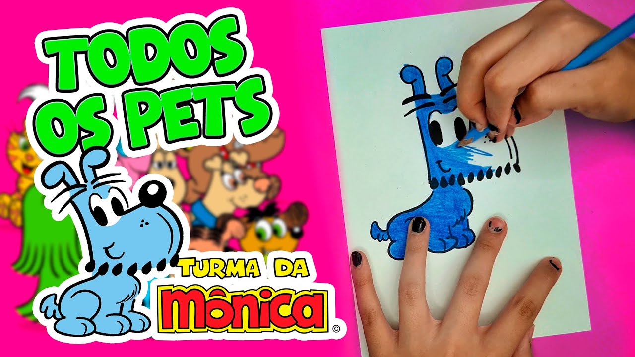 Desenhando o BIDÚ - Desafio: TODOS OS PETS da Turma da Mônica - YouTube