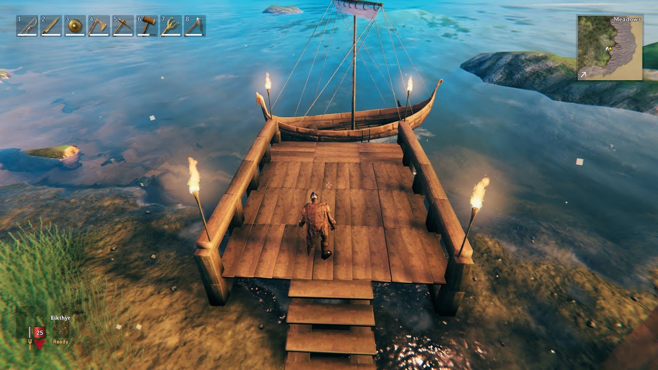 Making my first Dock in Valheim :P - YouTube