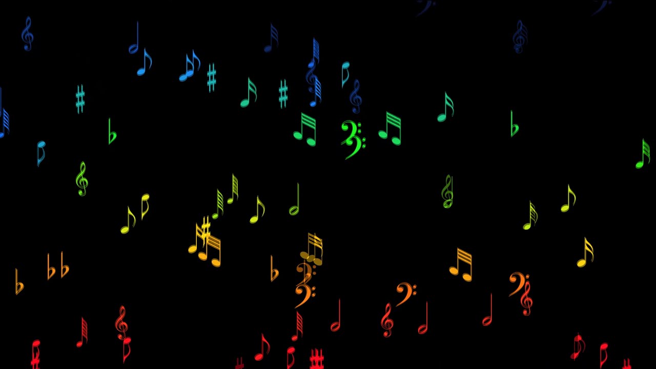 Musical Notes Effect Black Screen - YouTube