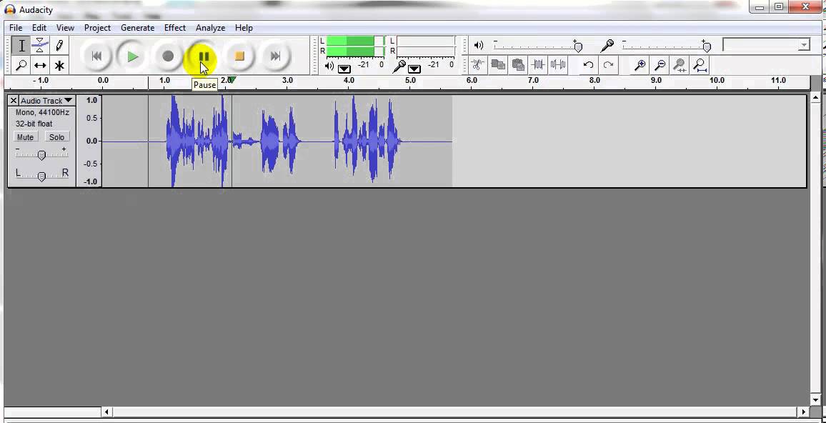 Audacity Lesson 3, Control Buttons - YouTube