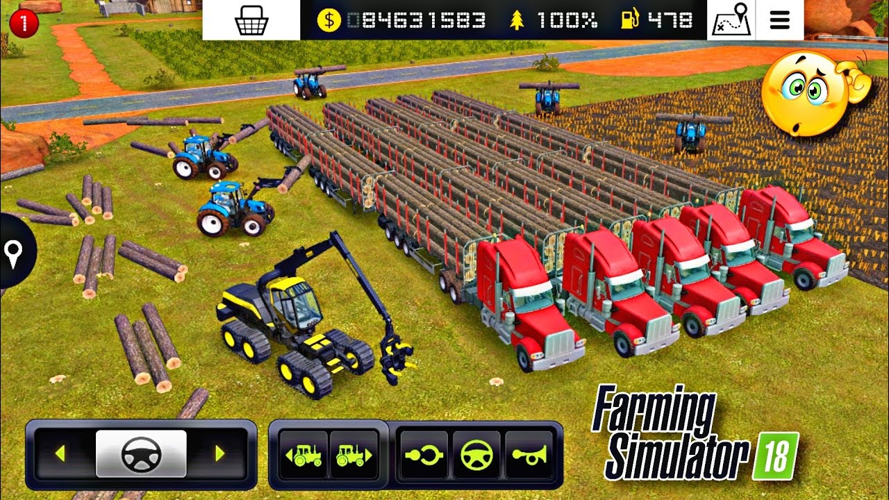 How To Tree Cutting & Wood Loading In Farming Simulator 18 | Tree ...