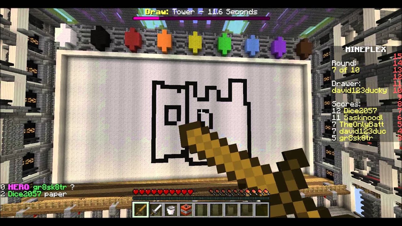 Minecraft: Draw My Thing #1 with Saskia - YouTube