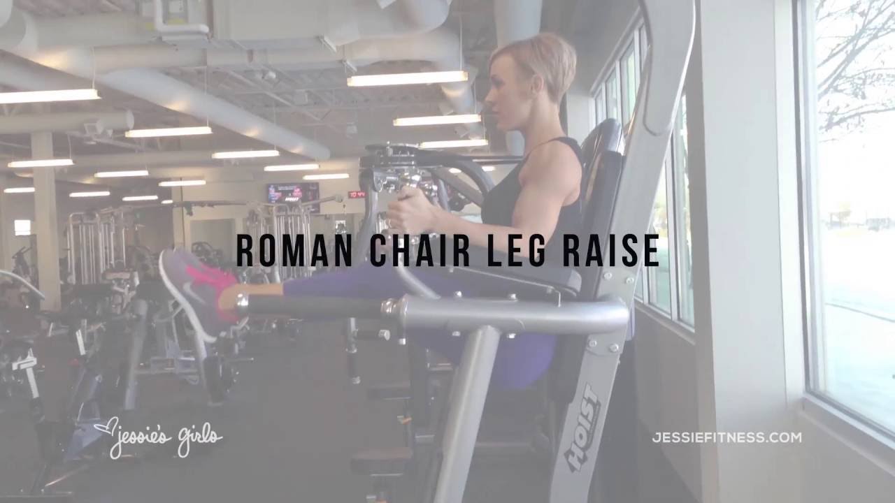 Jessie's Girls Training Programs: Roman Chair Leg Raise - YouTube