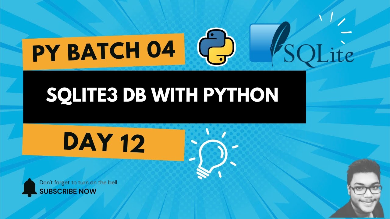 Day 12 - Sqlite3 with Python - YouTube