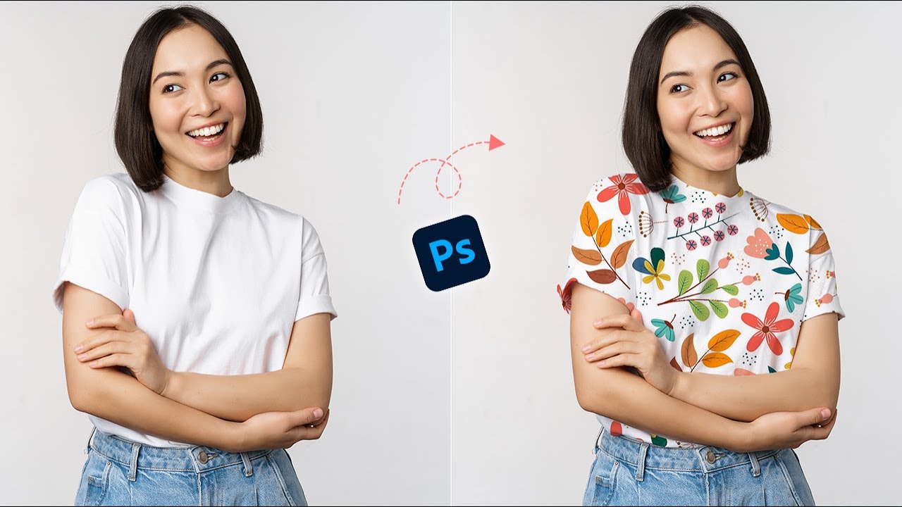 Add design on T-Shirt using photoshop - YouTube