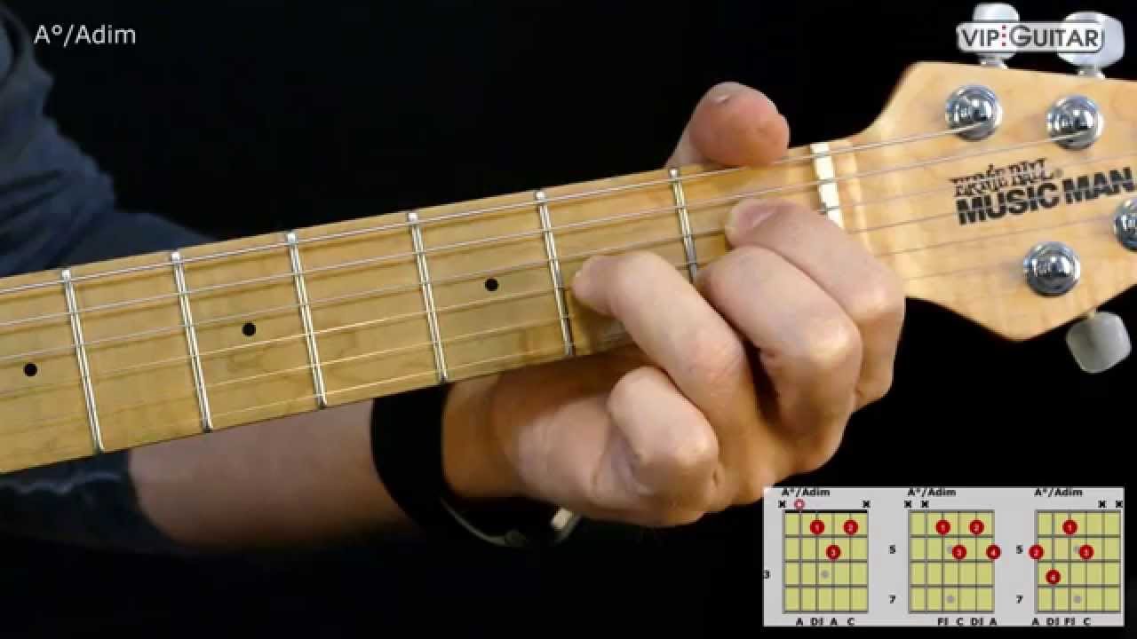 Gitarrenakkorde: A°/ Adim chord - YouTube