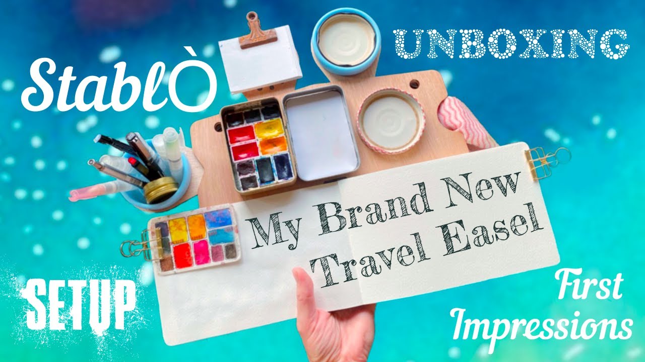 EDC watercolour art kit, with the travel easel from Stablo. - YouTube
