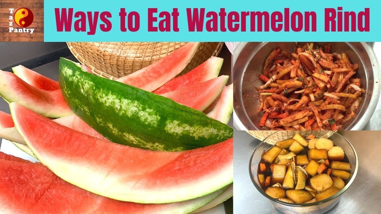 3 Ways to Eat Watermelon Rind Ep1| Salad, Pickled, Kimchi - YouTube