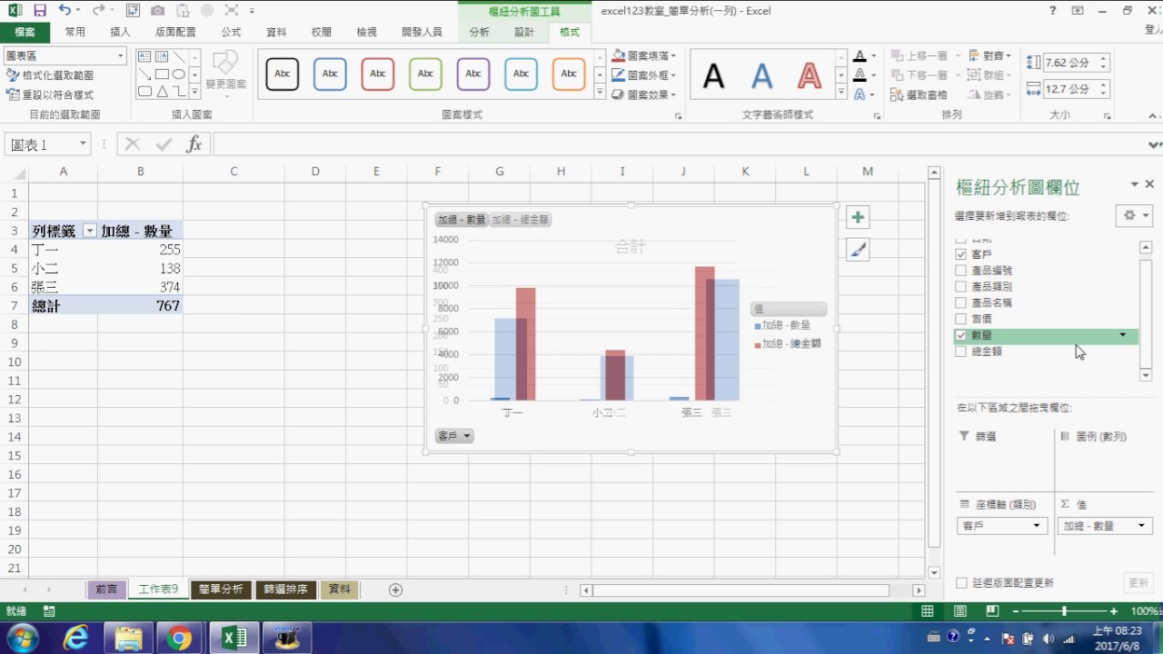 excel123教室 樞紐 2 簡單分析 - YouTube