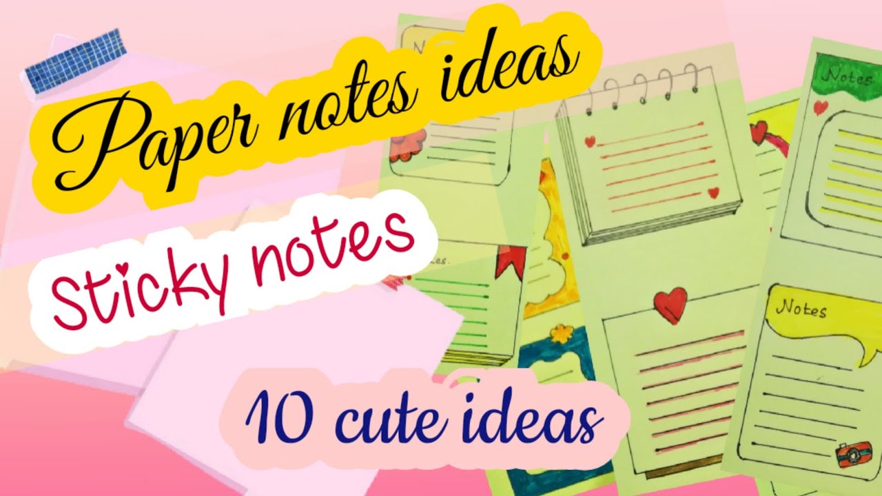 10 Paper notes ideas | make cute paper notes for your notebook | Bullet ...