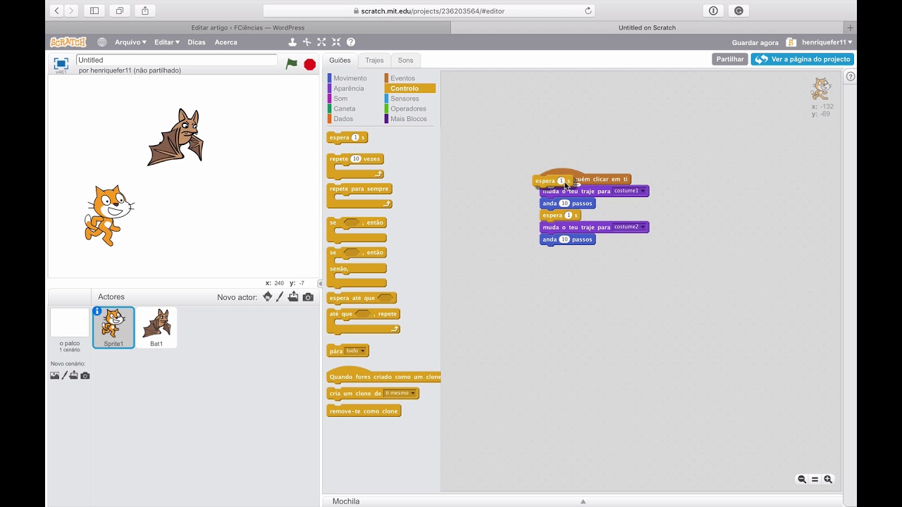 Animar um gato a caminhar com o Scratch - YouTube