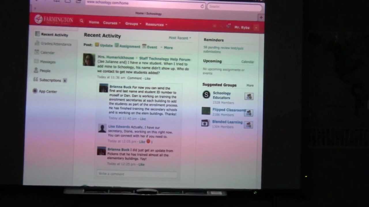 Schoology Login with sync to iCalendar - YouTube