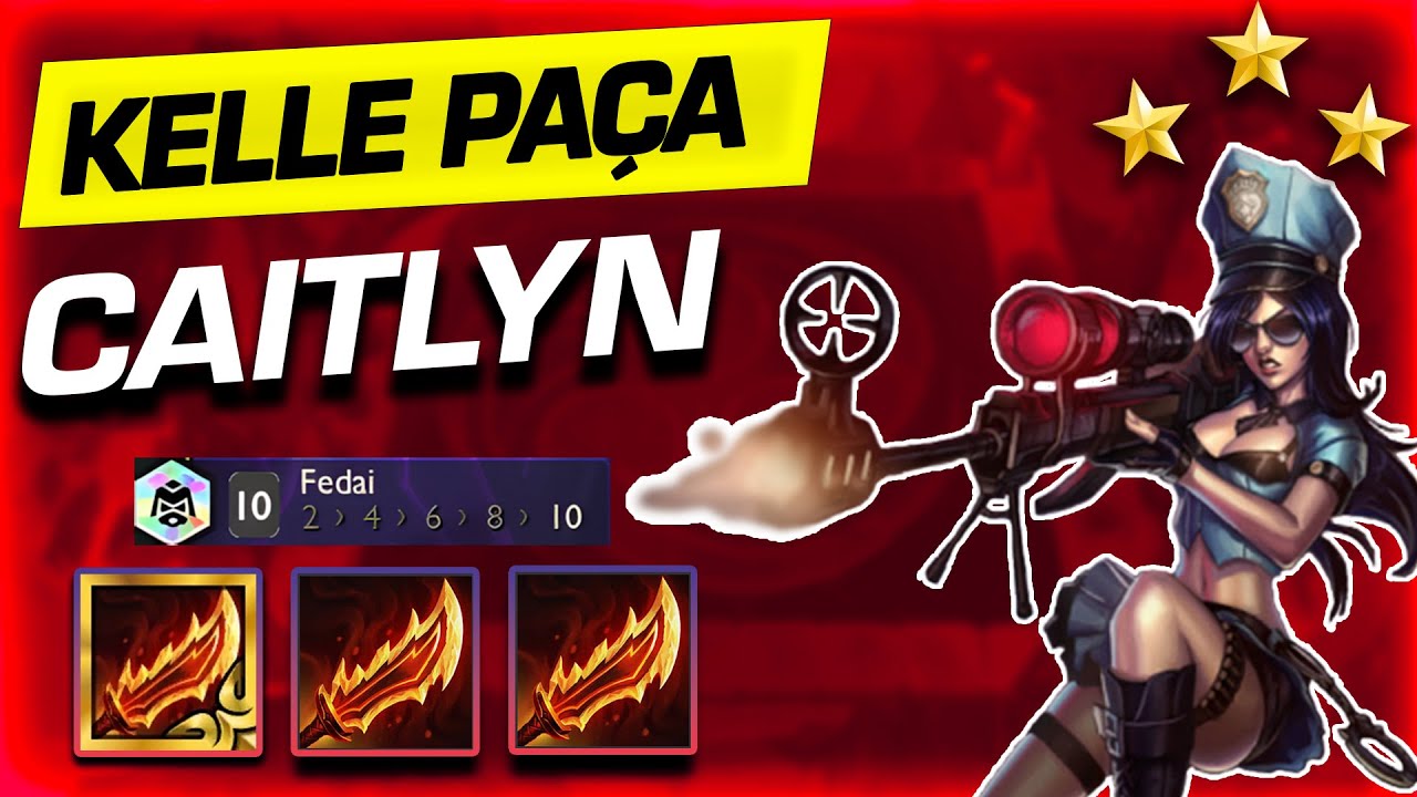 FULL ATTACK SPEED 2 LEVEL CAITLYN | 10’LU FEDAİ | ZehriZED TFT - YouTube