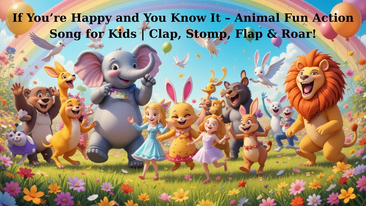 If Youre Happy and You Know It |Animal Fun Action Song for Kids - YouTube