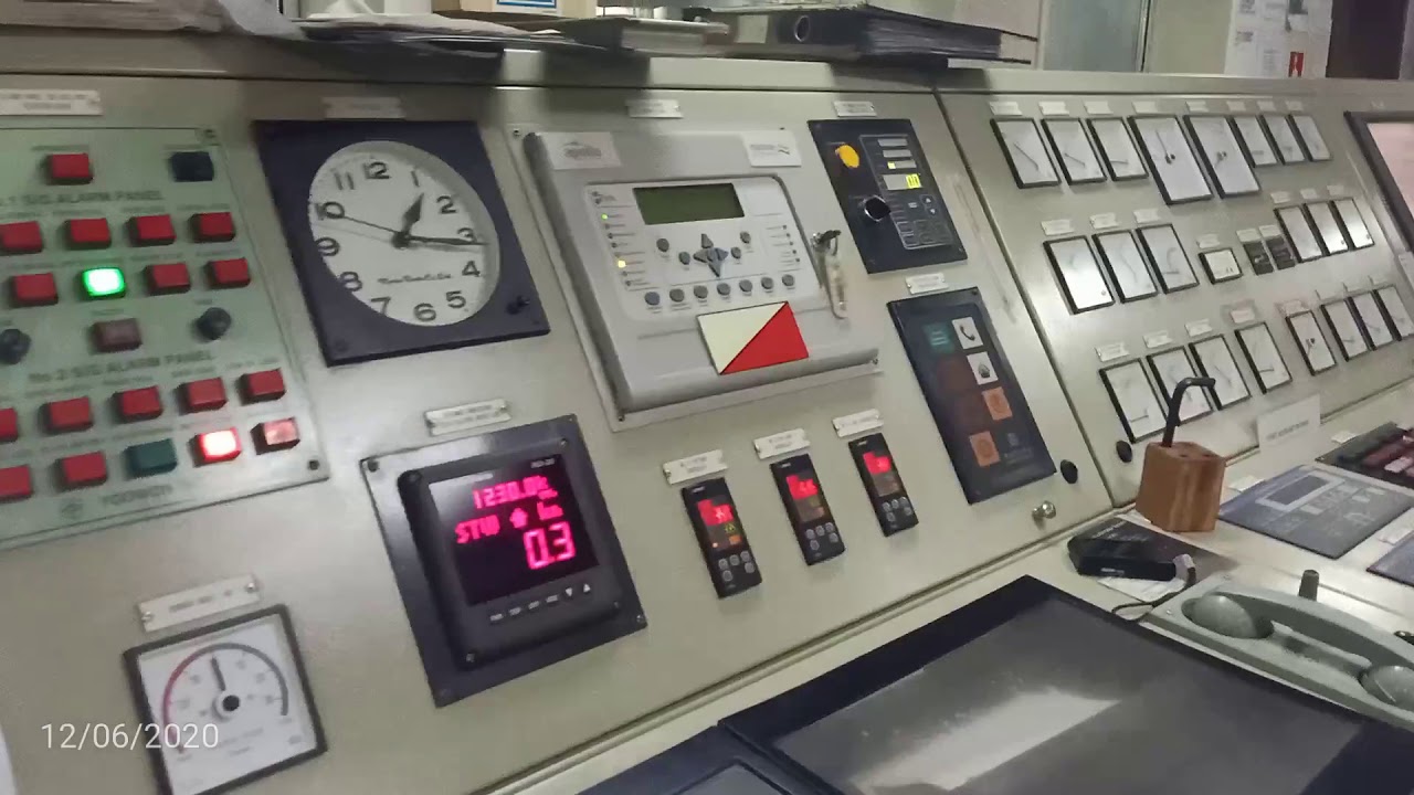 Engine Control room of a product tanker - YouTube