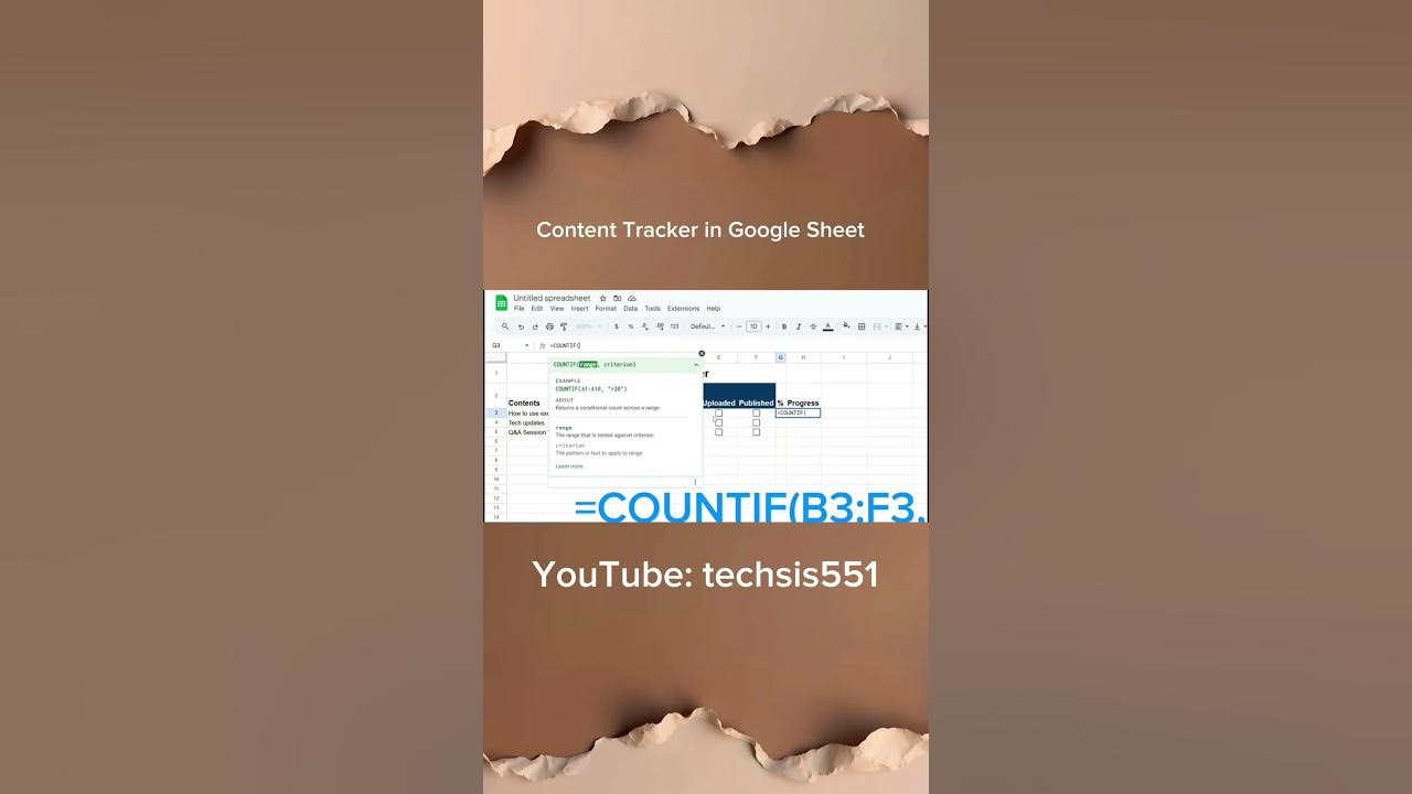 How to create content tracker in google sheets… #excel #googlesheets #contentcreator #checkbox ...