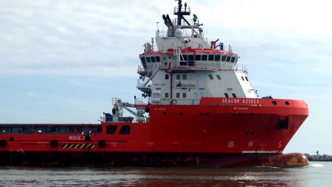 SEACOR AZTECA Barco de Suministros, Río Pánuco, Tampico México. - YouTube