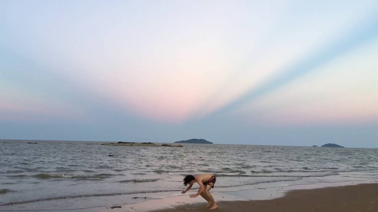 Backflip in the sunset beach light - YouTube