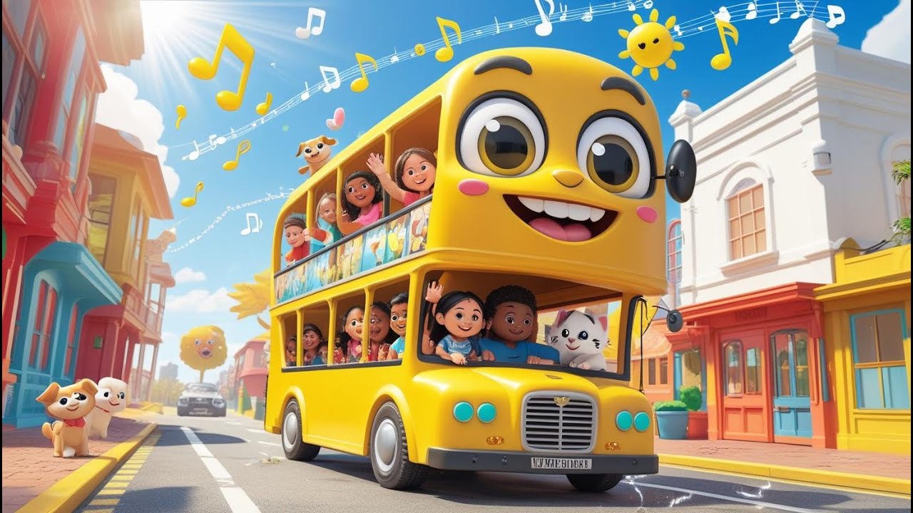 Wheels on The Bus Kids Rhymes R1E2706 | Classic Songs for Kids | Jumpy ...