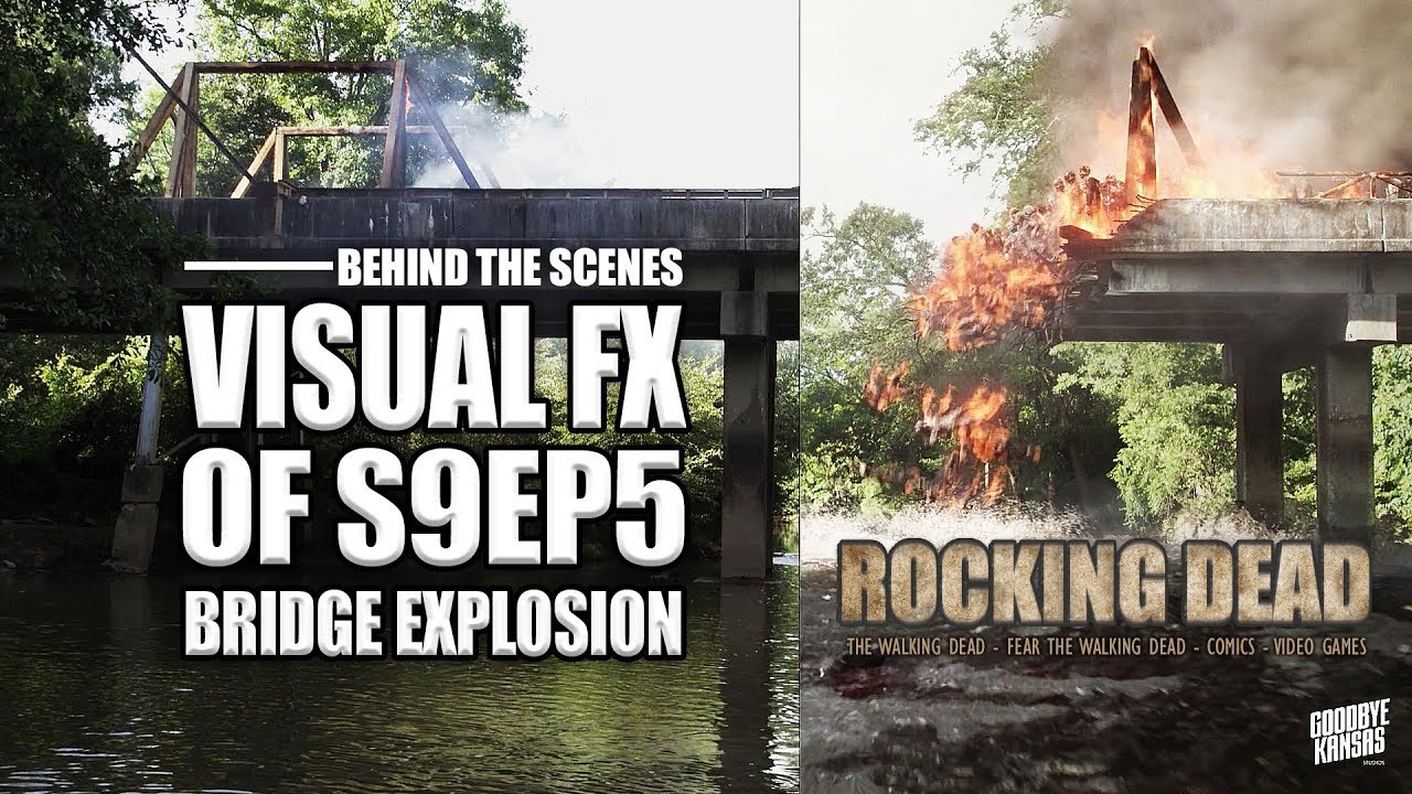 The Walking Dead Visual FX S9EP5 Bridge Explosion - YouTube