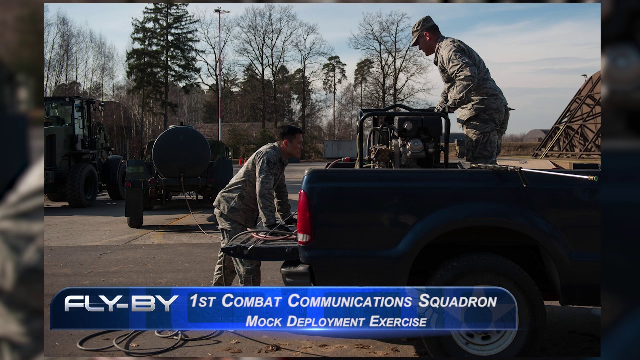 AFN Europe Fly By with the 1st Combat Communications Squadron - YouTube
