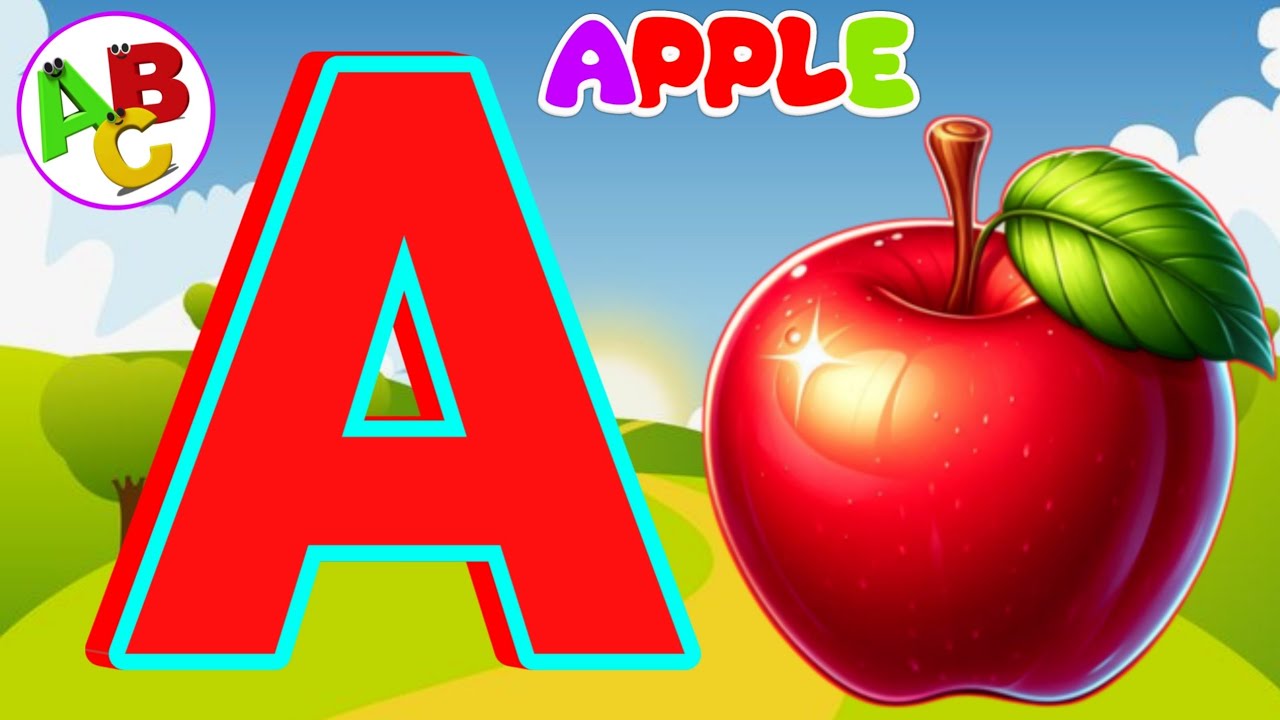 A is for Apple 🍎 ABC Phonics Song 🎵 Fun Alphabet Learning for Toddlers ...