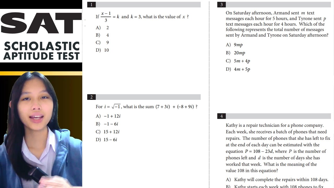 TEST SAT scholastic aptitude test | Uji Coba Kecepatan Mengerjakan Soal ...