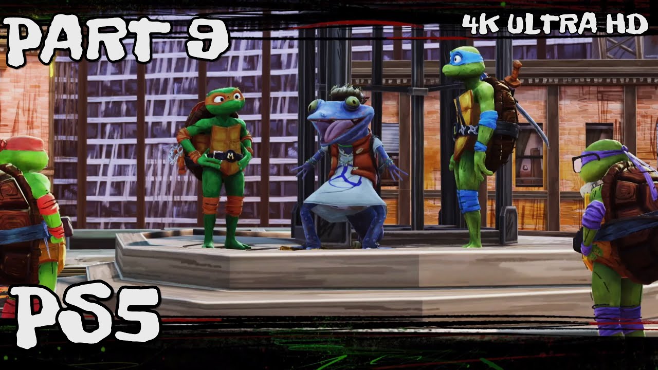 TMNT Mutants Unleashed PS5 4K Walkthrough Gameplay PART 9 No commentary ...