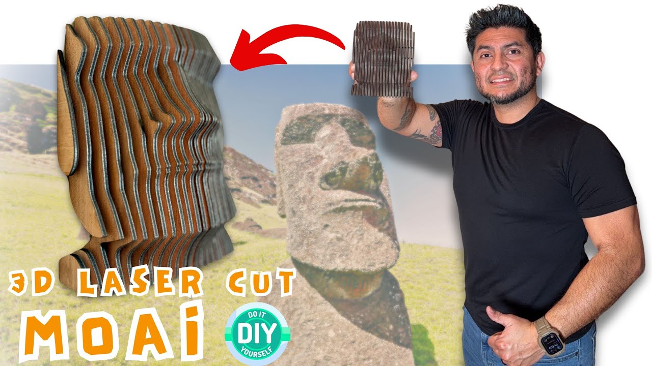 3D MOAI DECORATION DIY #crafts #sculptures #crafts #xtool - YouTube