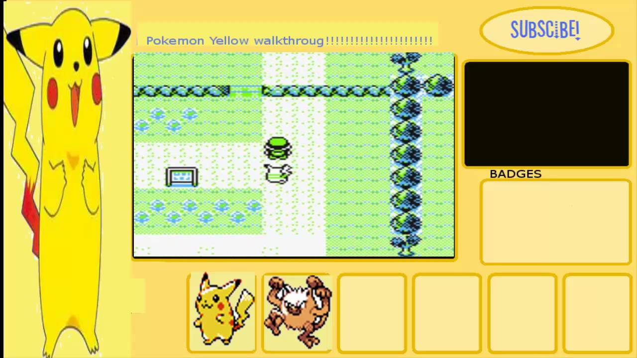 pokemon yellow walkthrough part 2 - YouTube
