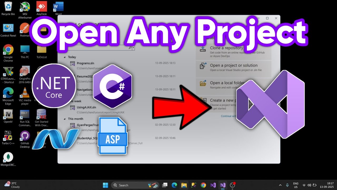 How to Open And Run Any .Net Project in Visual Studio - YouTube
