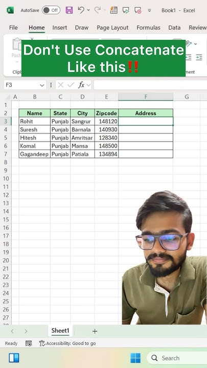 Dont Use Concatenate In Excel‼️instead Use Amazing Trick Exceltips Exceltricks Excel Shorts