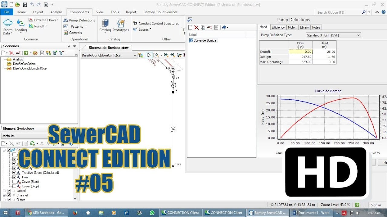 SewerCAD CONNECT EDITION│05: Sistema de Bombeo de Aguas Residuales ...