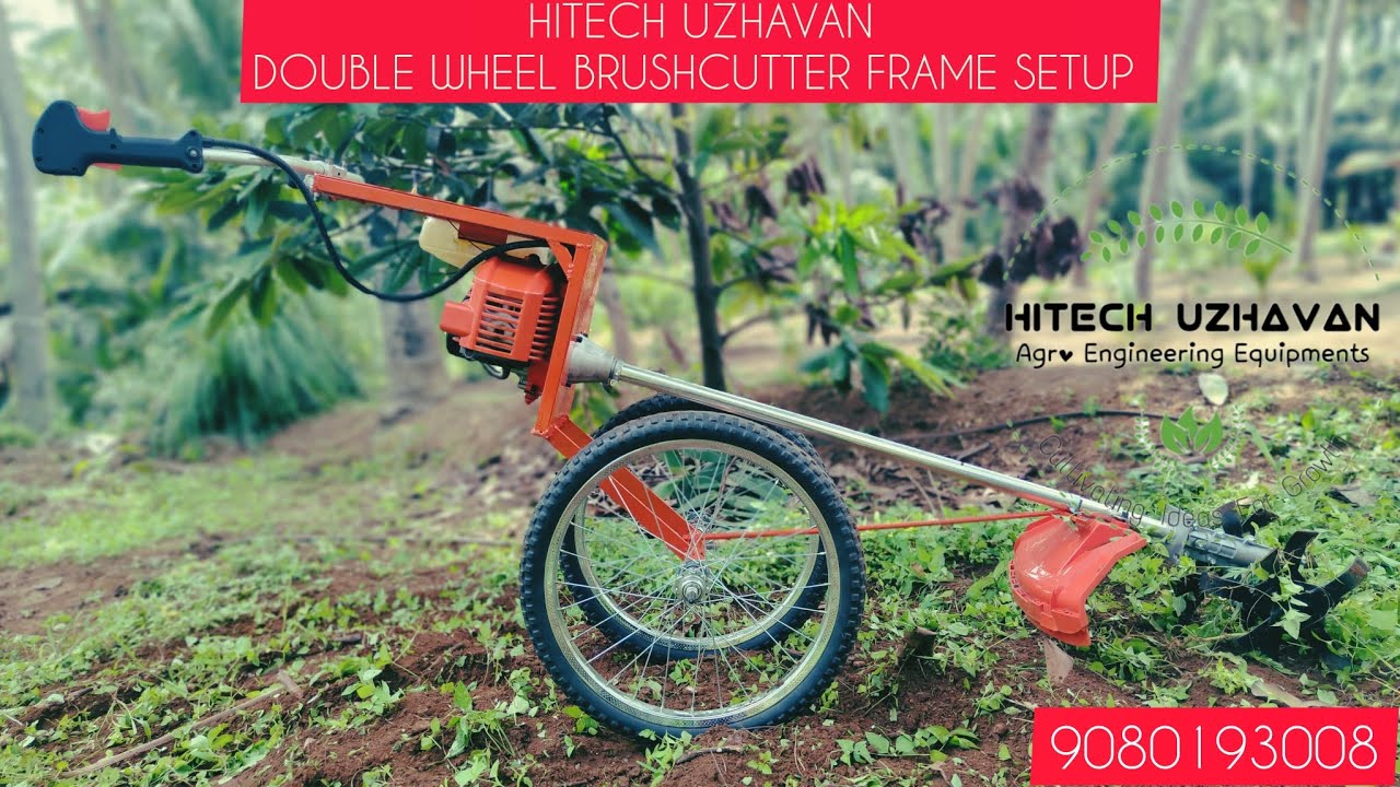 PUSH TYPE DOUBLE WHEEL BRUSHCUTTER FRAME SETUP FOR ALL BRUSHCUTTER ...