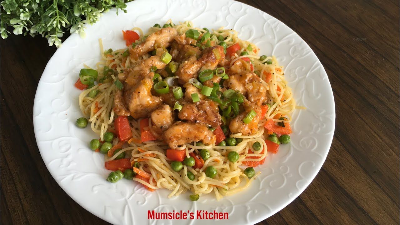 Spaghettini with Chicken and Vegetables | Mumtaz Hasham - YouTube