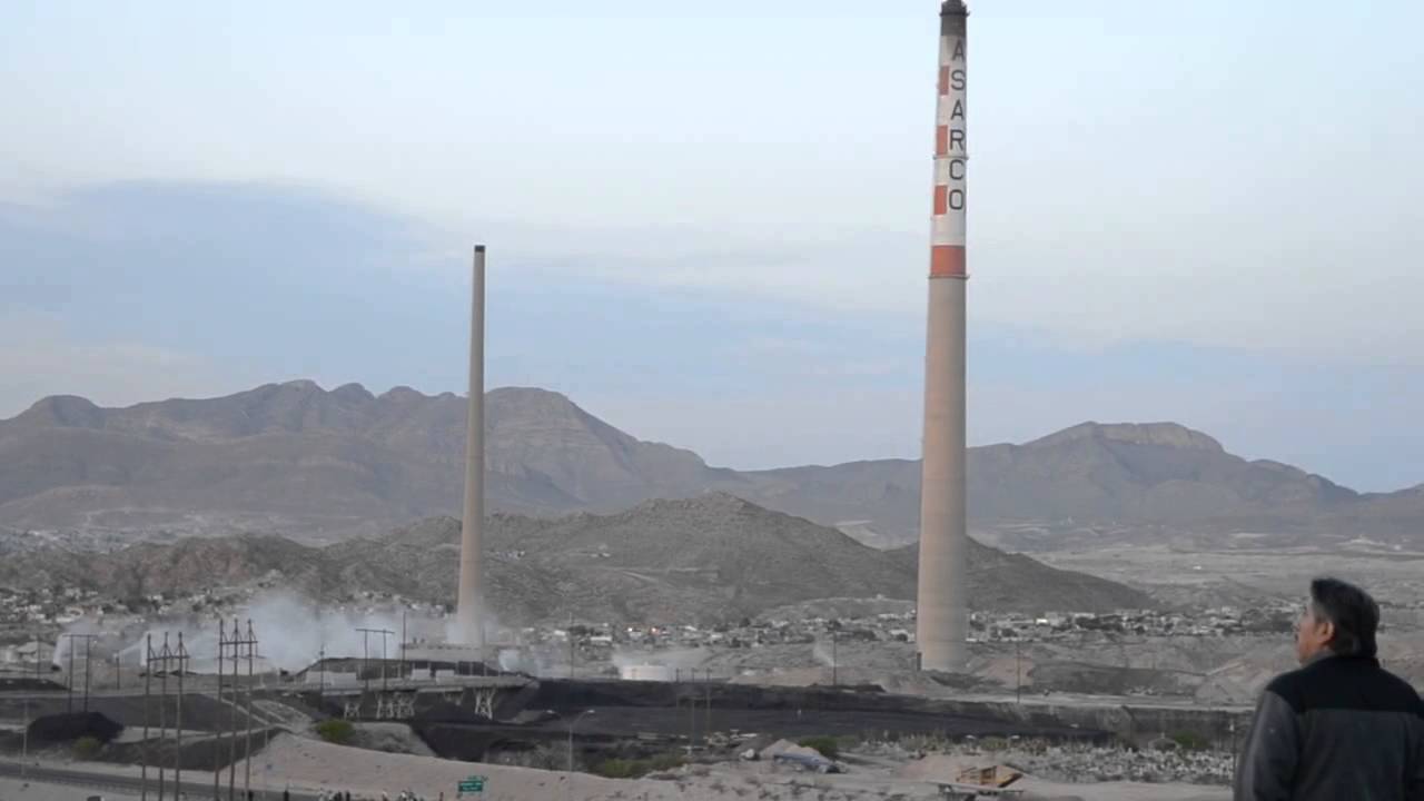 Asarco smoke stack demolition - YouTube