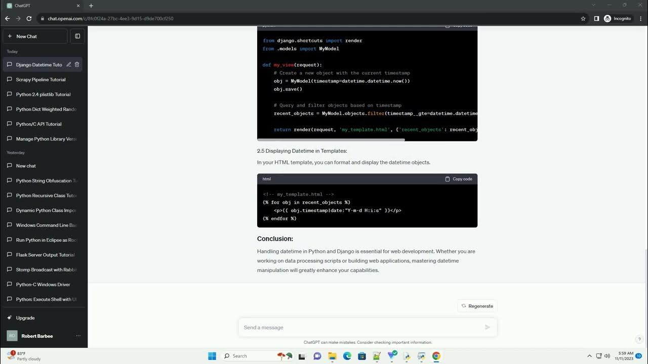Python Django datetime - YouTube