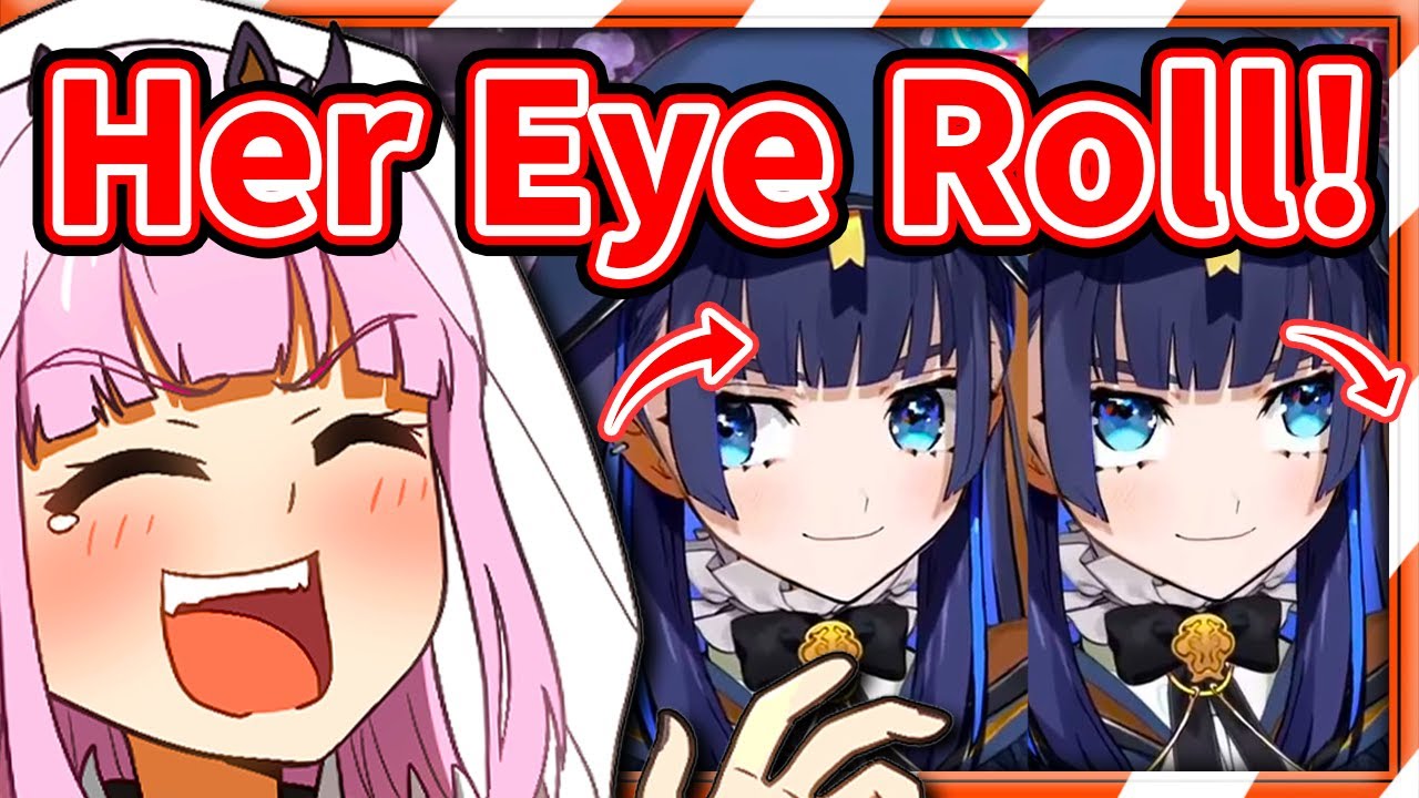 Calli Can't Stop Laughing at The Cleanest Kronii Eye Roll Ever 【Mori ...