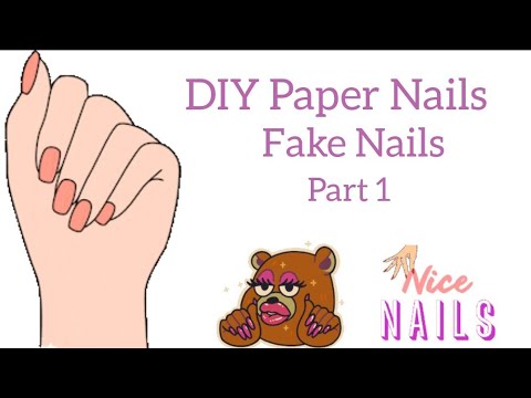 DIY paper Nails // Fake Nails // #myfirsttimeinmylifevlog - YouTube